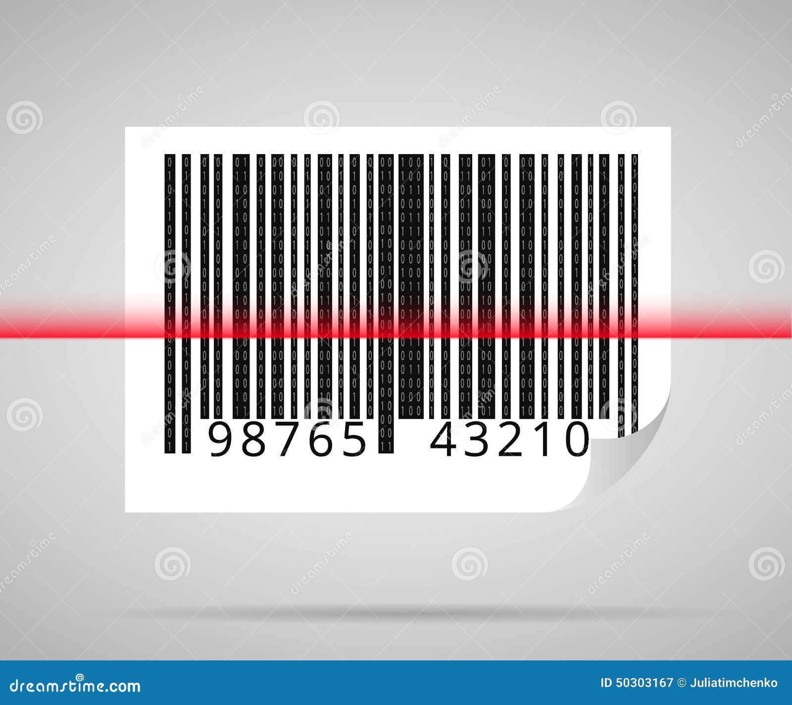 Barcode Scanning Red Beam On White Background. Stock Photography ...