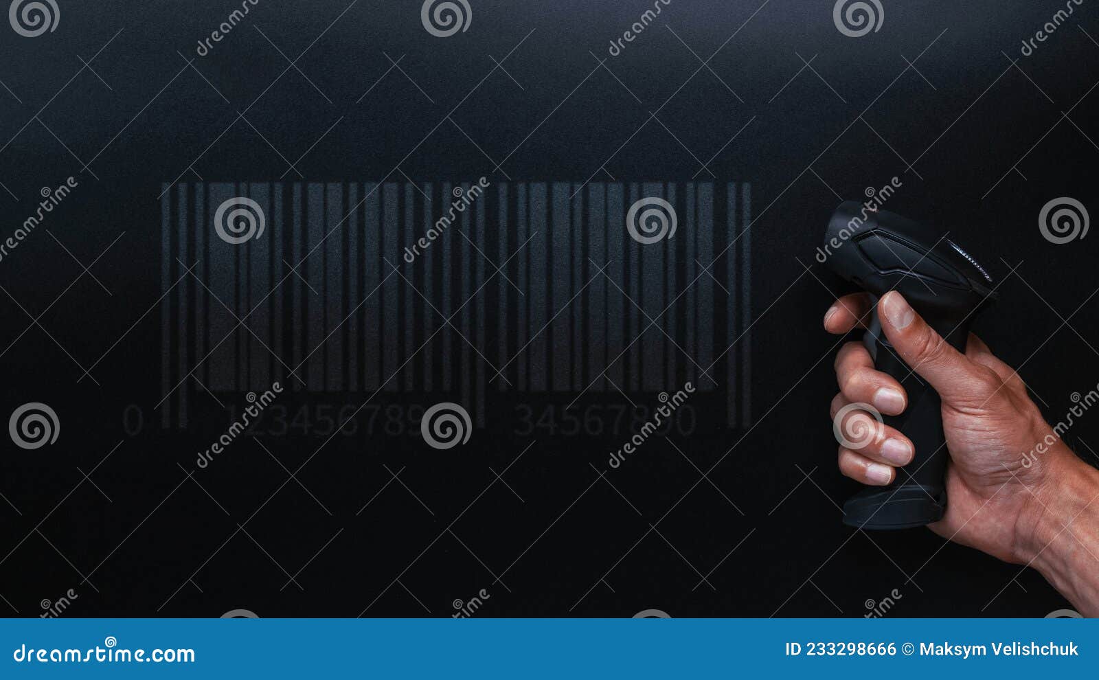 Barcode Scanning. Reader Laser Scanner for Warehouse. Retail Label ...