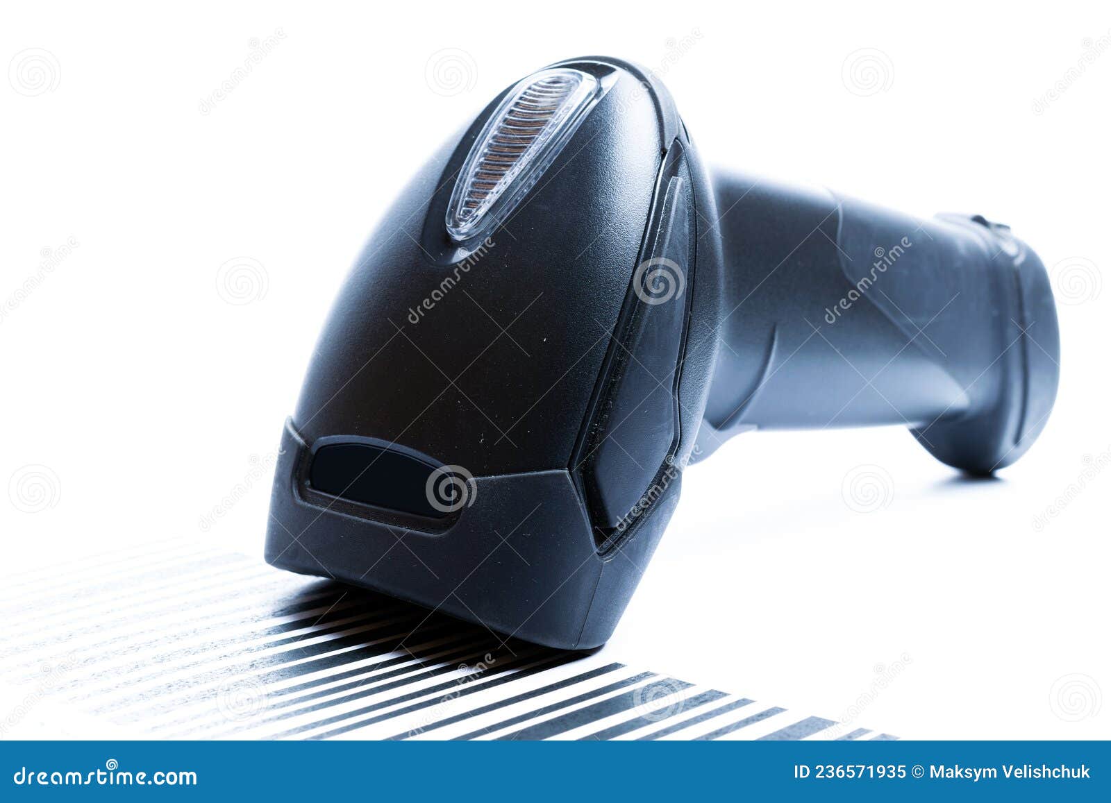 Barcode Scanning. Reader Laser Scanner for Warehouse. Retail Label ...