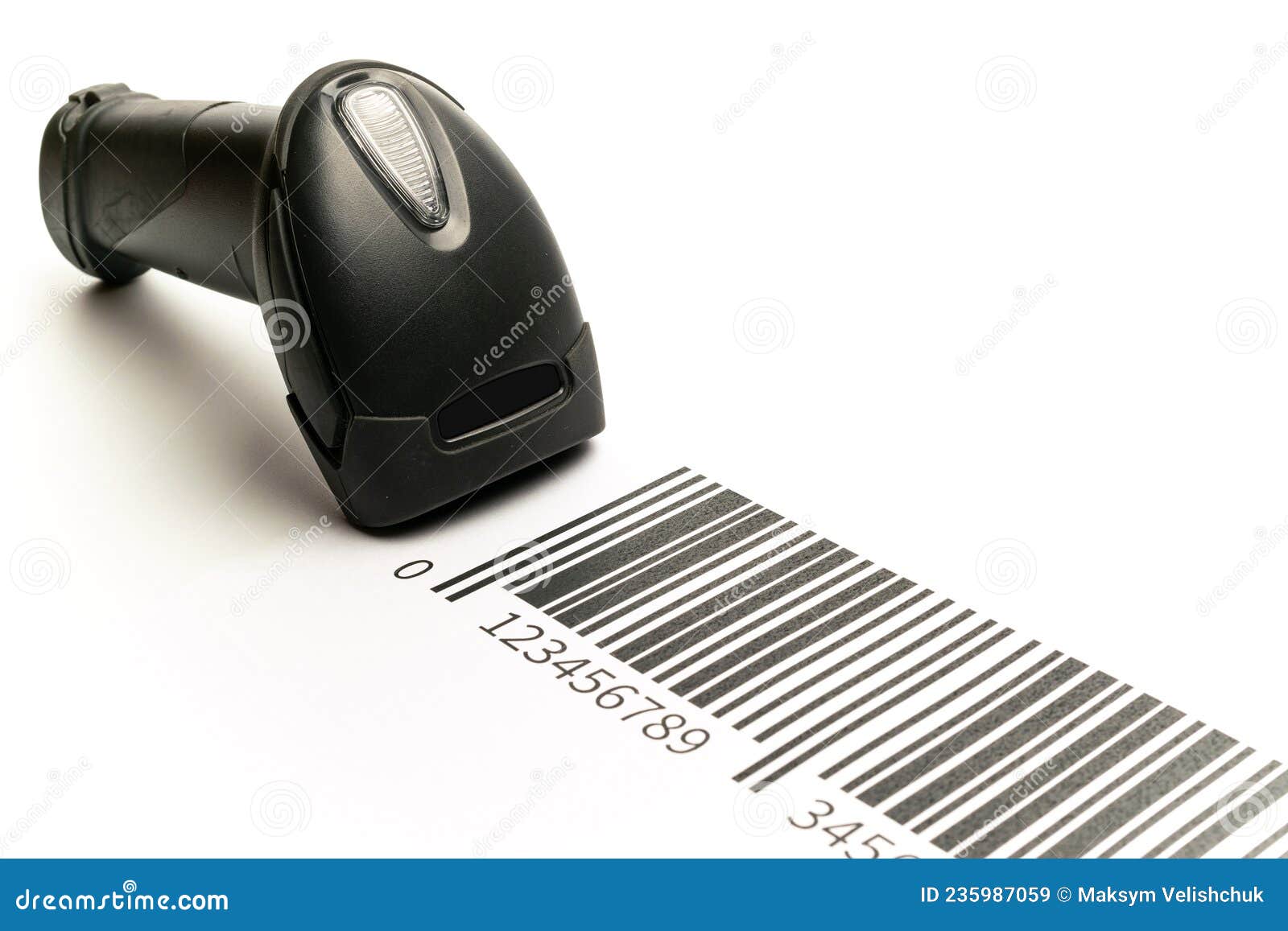 Barcode Scanning. Reader Laser Scanner for Warehouse. Retail Label ...