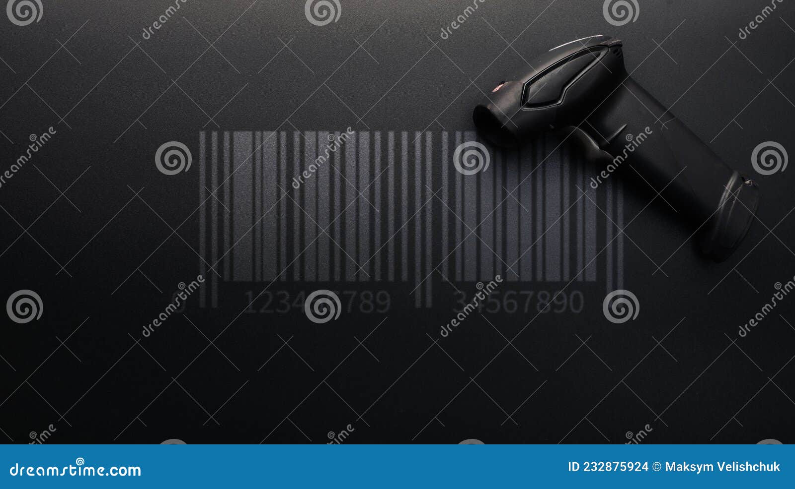 Barcode Scanning. Reader Laser Scanner for Warehouse. Retail Label ...