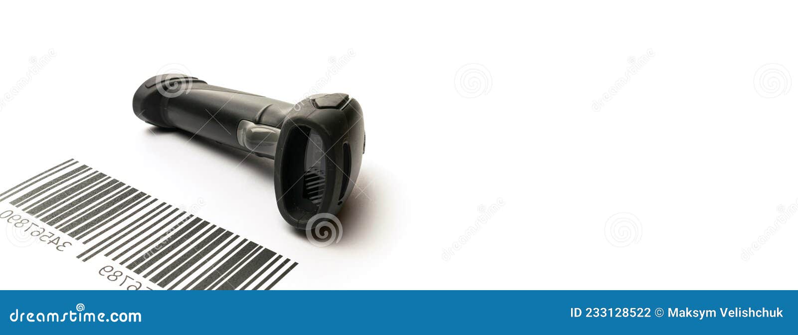 Barcode Scanning. Reader Laser Scanner for Warehouse. Retail Label ...