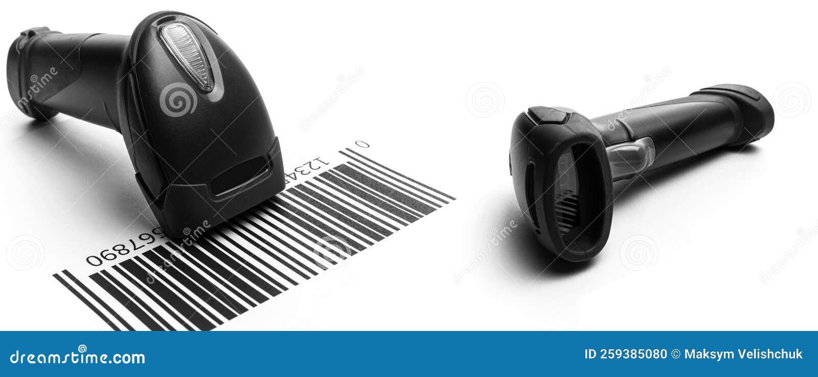 Barcode Scanning Set. Reader Laser Scanner for Warehouse Stock Photo ...
