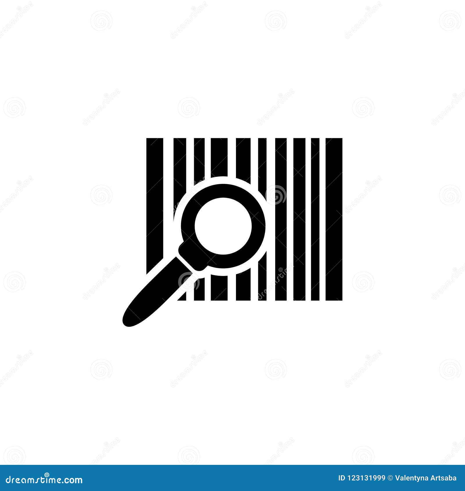 Barcode Search, Find Bar Code Flat Vector Icon Stock Vector ...