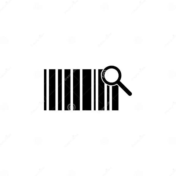 Barcode Search, Find Bar Code Flat Vector Icon Stock Vector ...