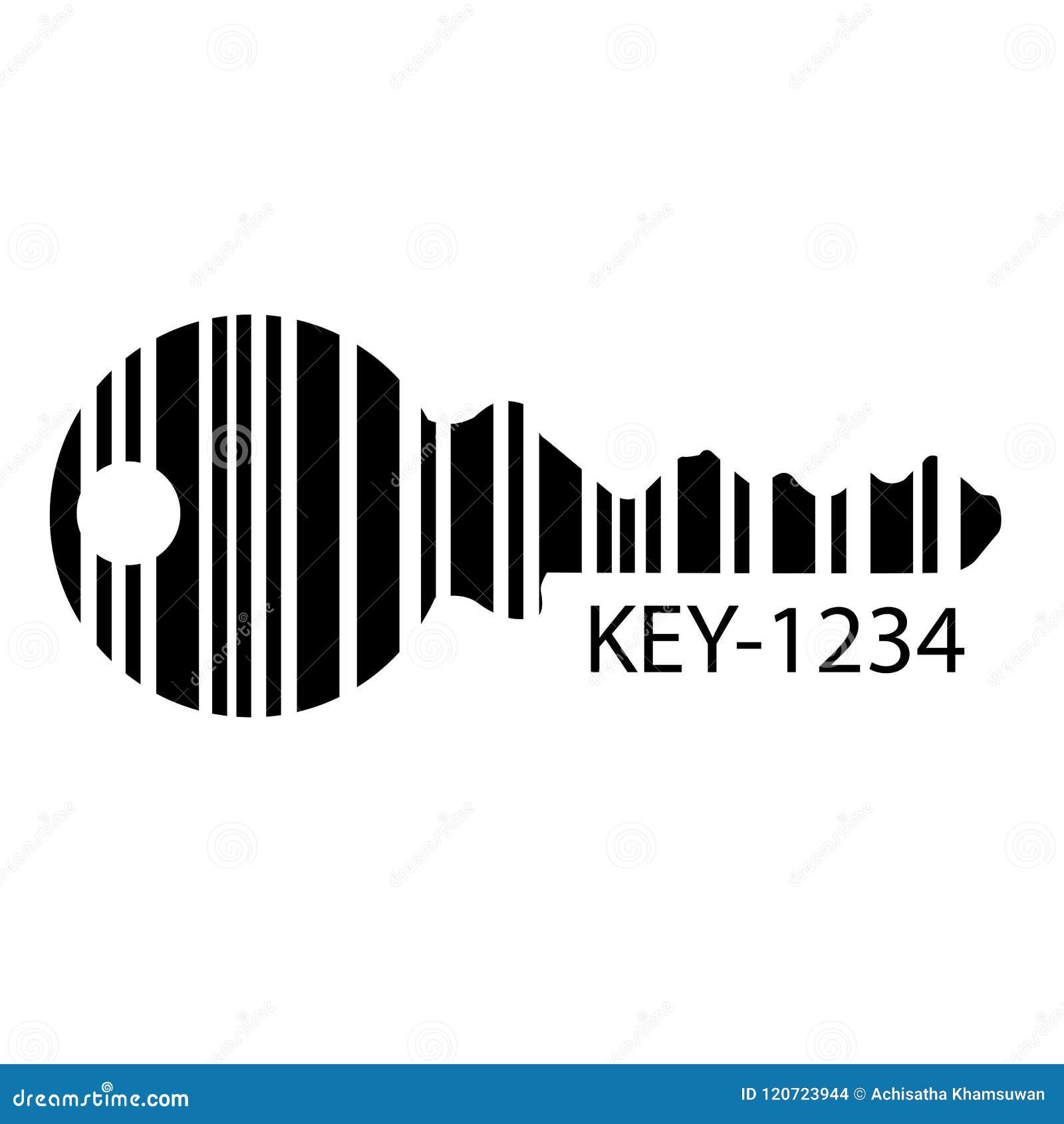 Barcode Set the Shape To the Key, Concept of Successful. Stock ...