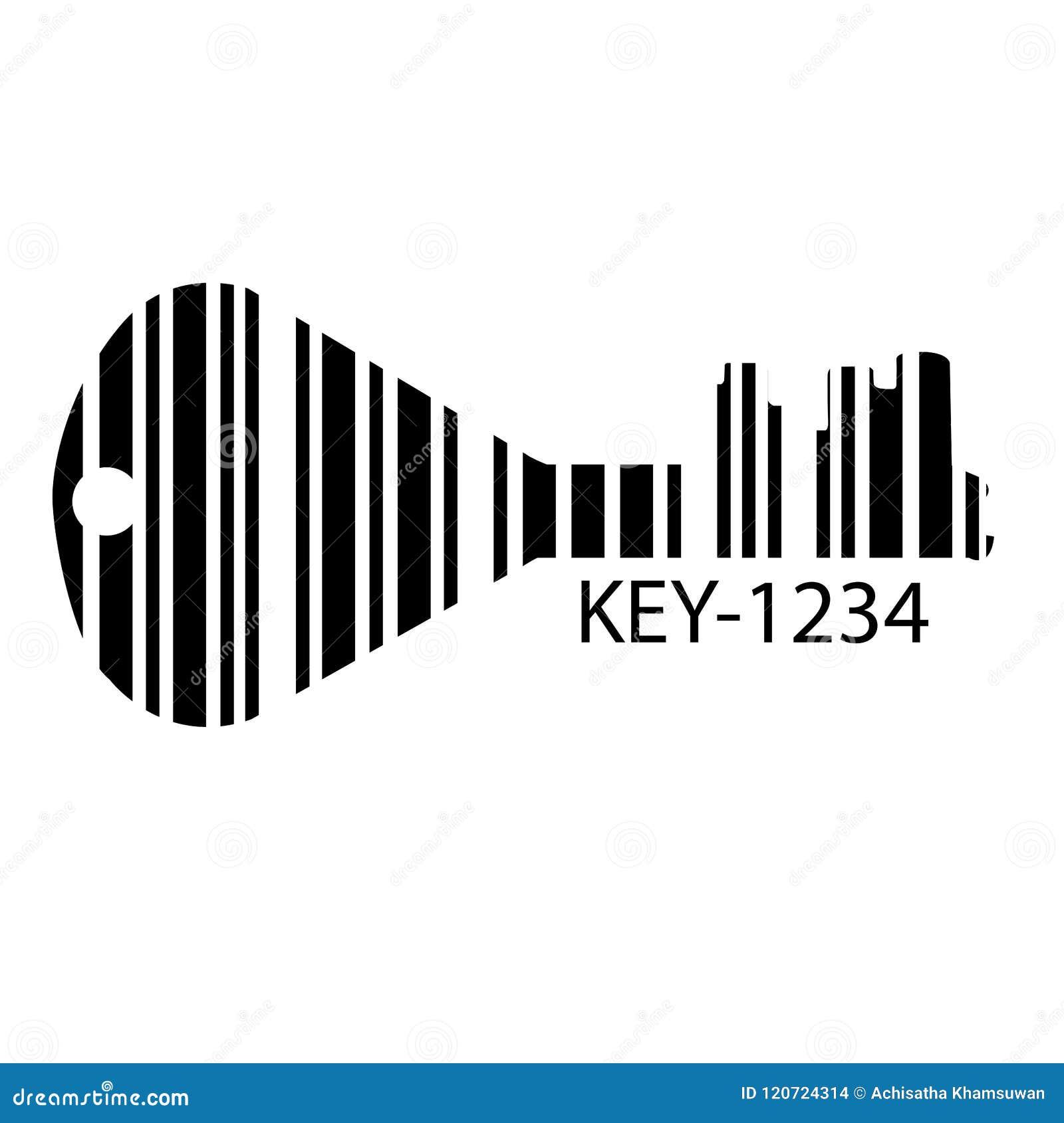 Barcode Set the Shape To the Key, Concept of Successful. Stock ...