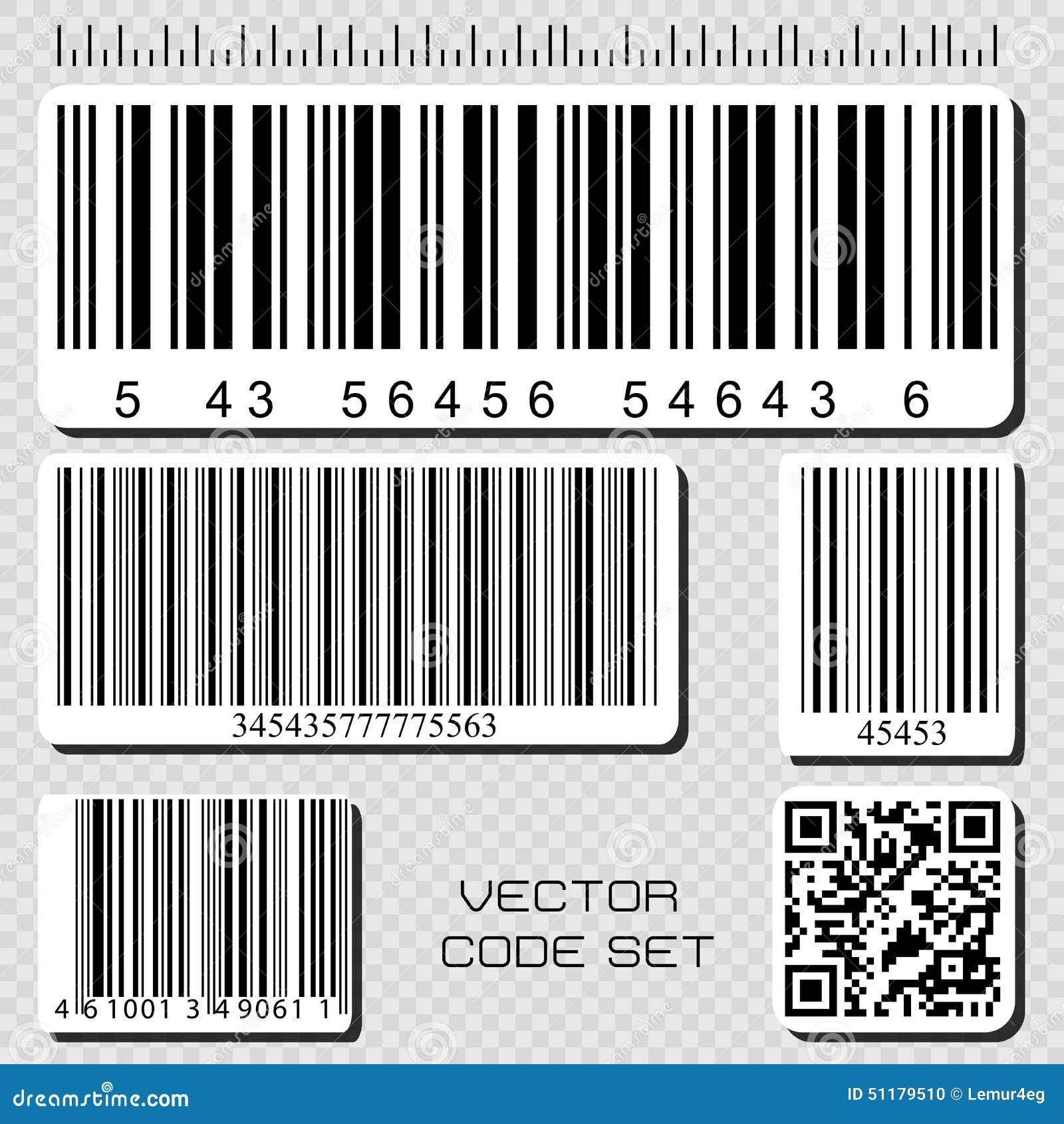 Barcode set stock vector. Illustration of business, individuality ...