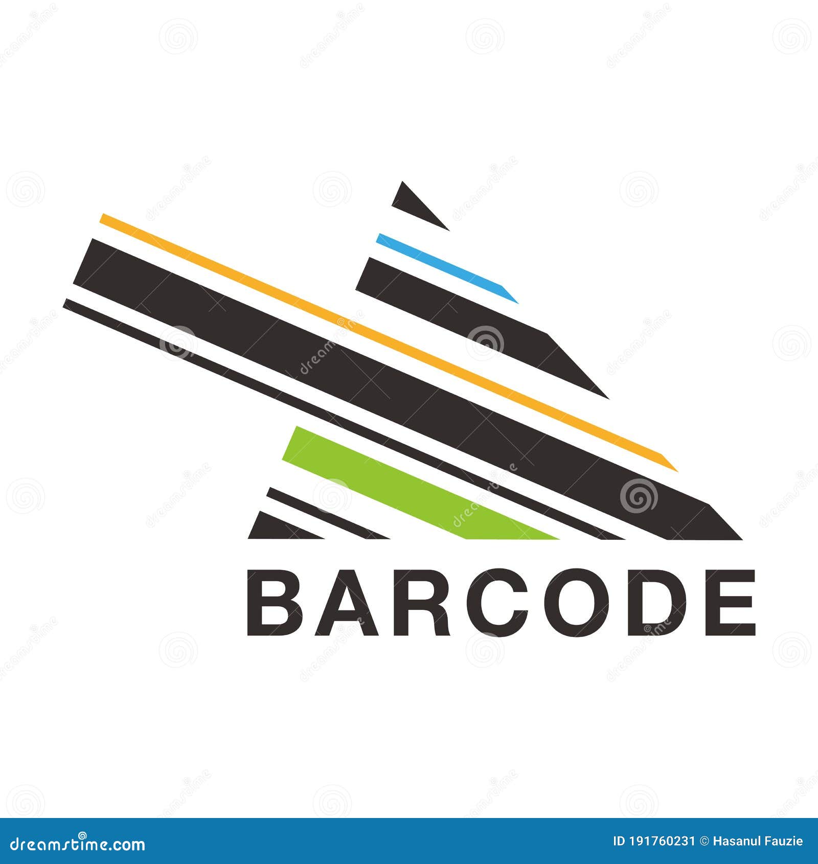 Barcode Shape Logo Vector stock illustration. Illustration of scanner ...