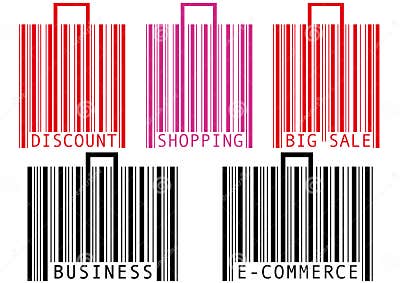 Barcode Shopping Bag and Suitcase Stock Vector - Illustration of ...
