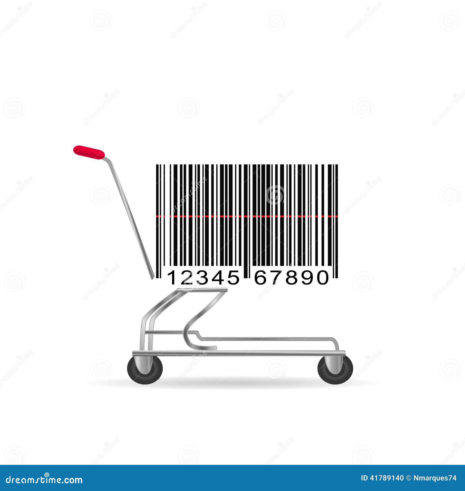 Barcode Shopping Cart stock vector. Illustration of commerce - 41789140