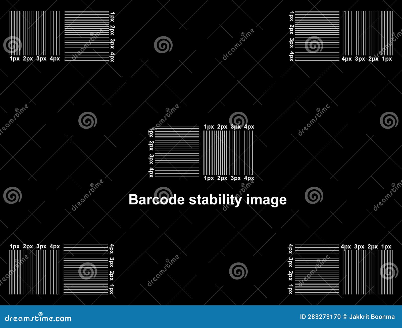 Barcode Stability Image Chart of a Scale Testting for Calibration Stock ...