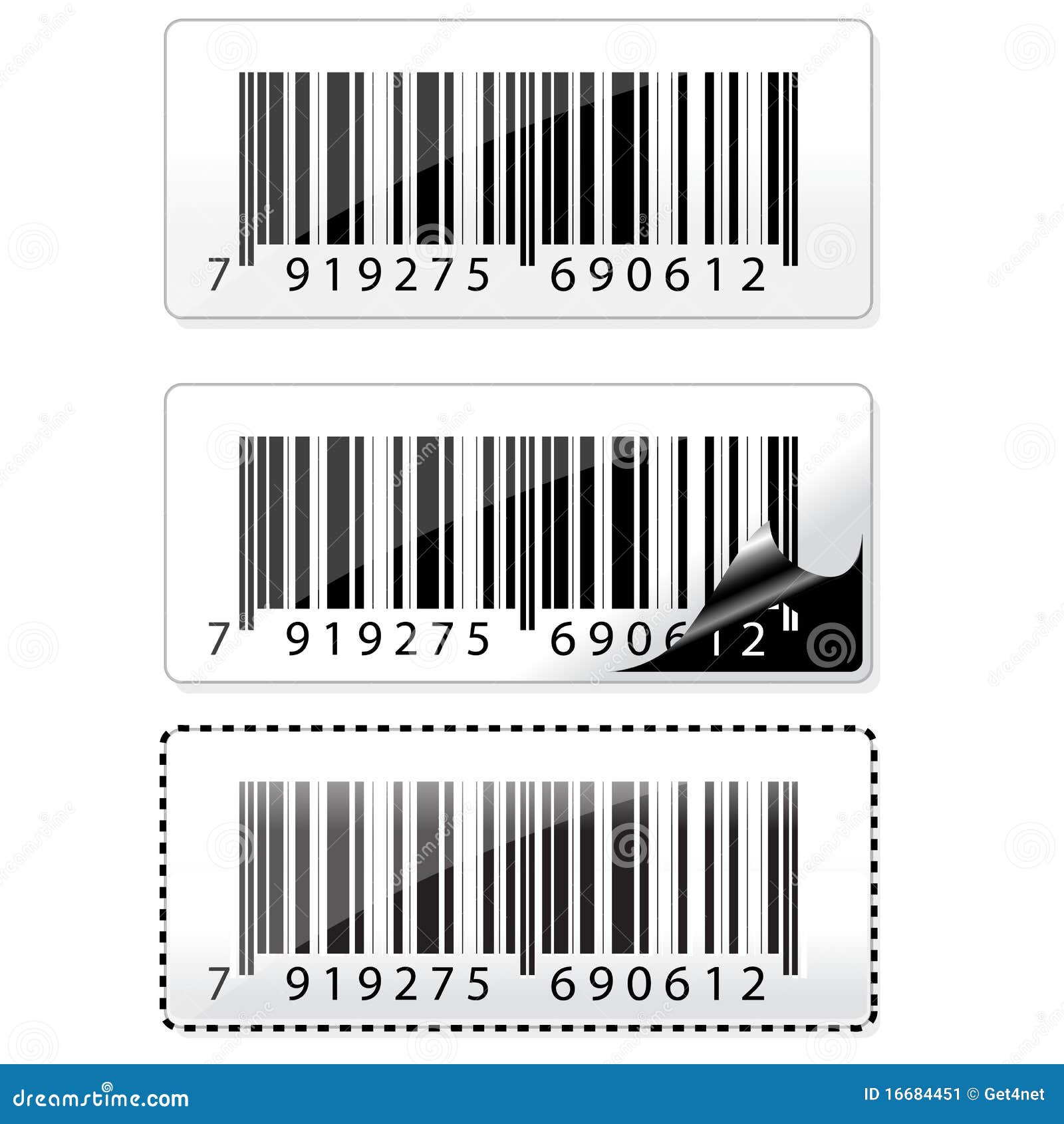 Barcode sticker stock illustration. Illustration of detail - 16684451