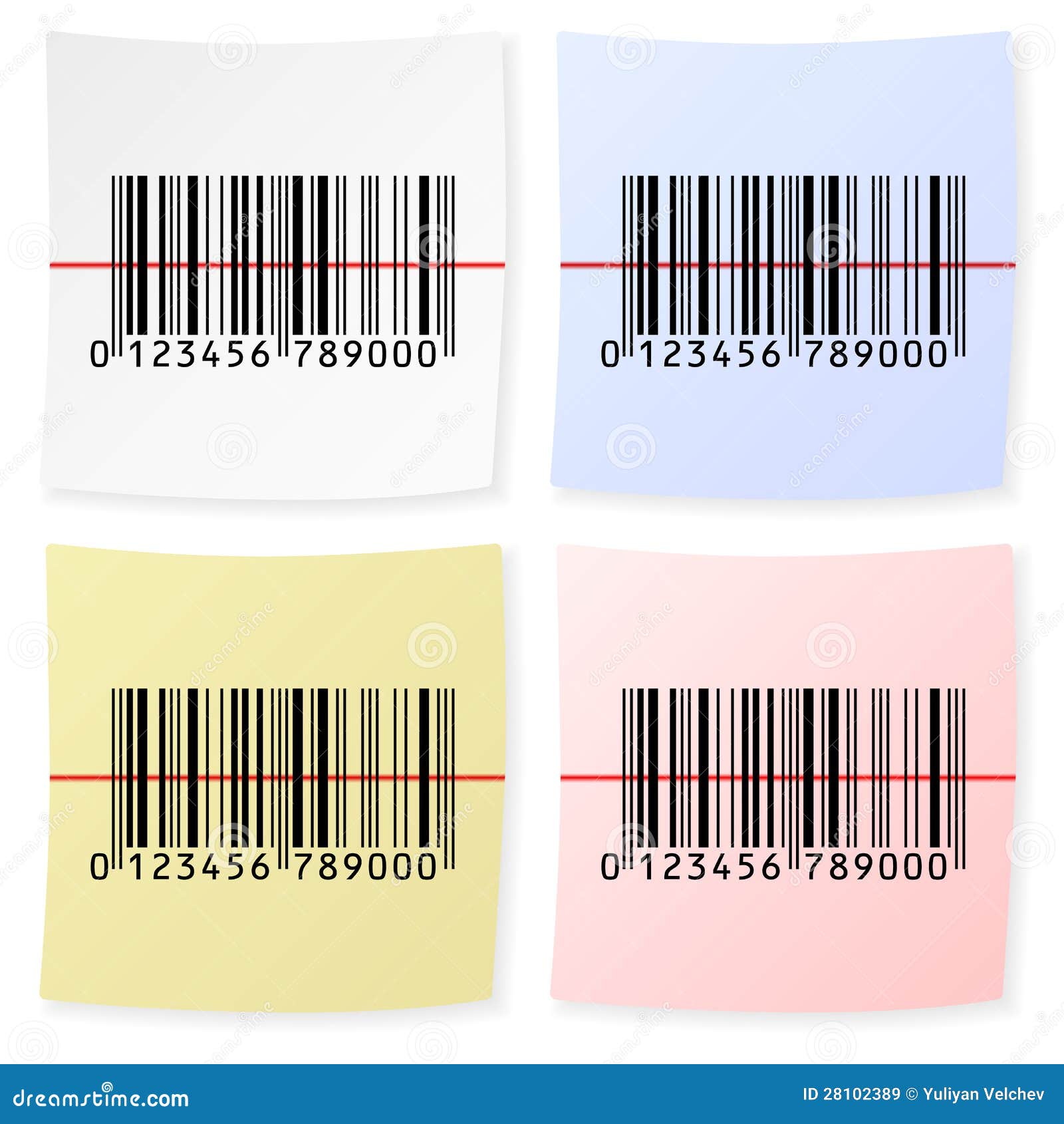 Barcode Sticker Cartoon Vector | CartoonDealer.com #28102389
