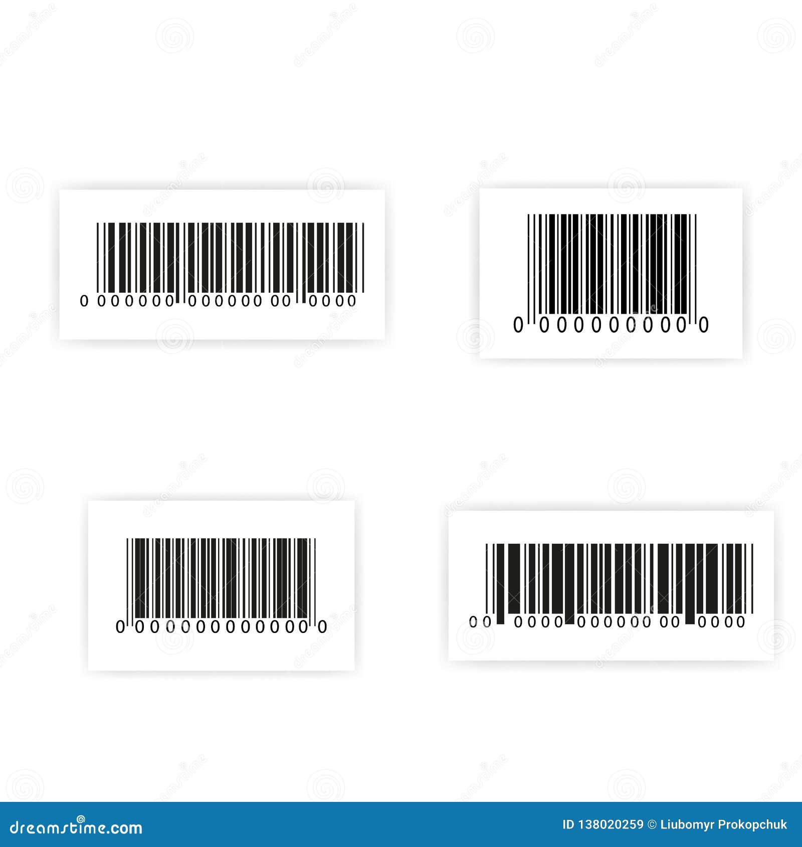 Barcode sticker set stock illustration. Illustration of scan - 138020259