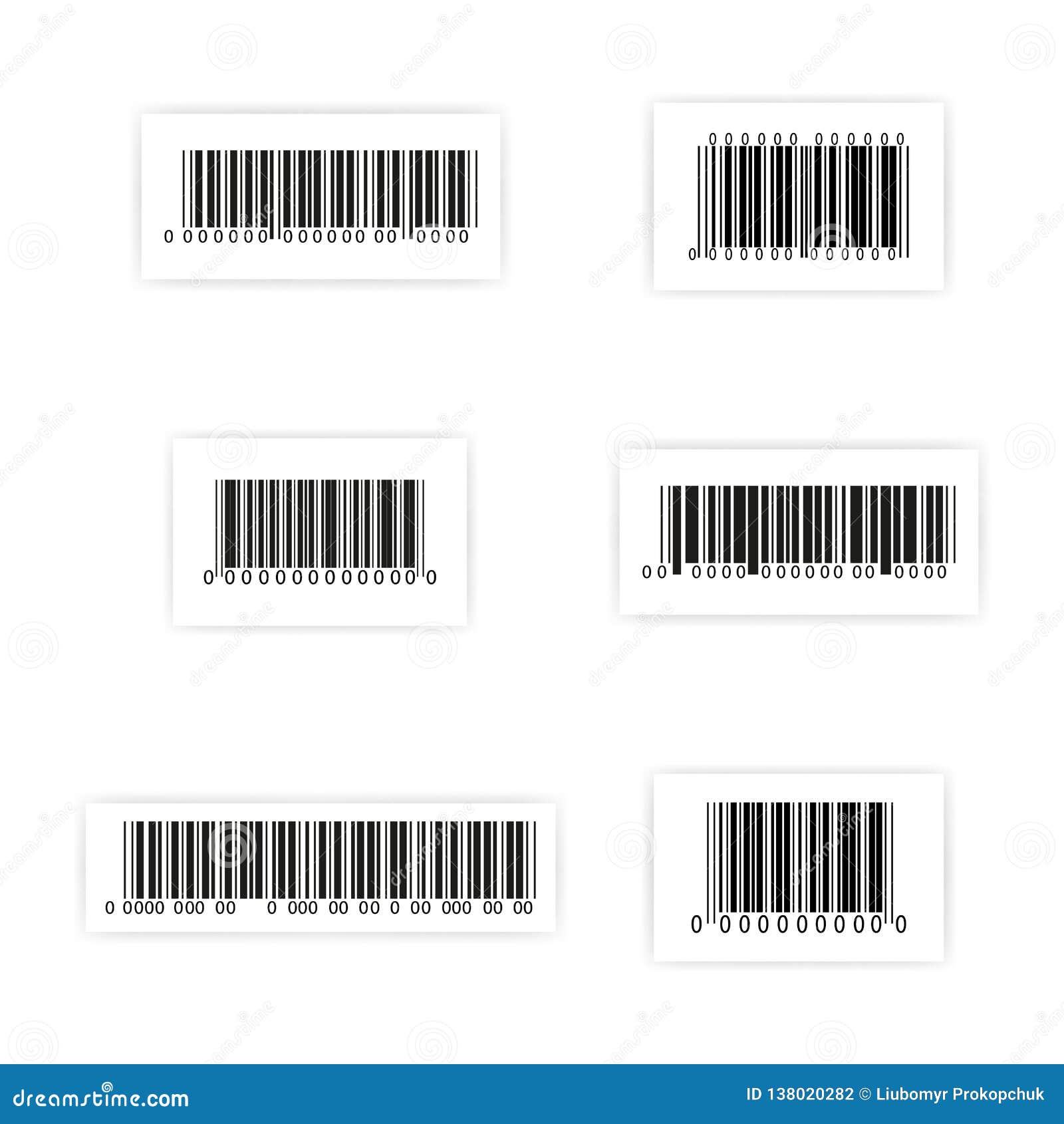 Barcode sticker set vector stock vector. Illustration of customer ...