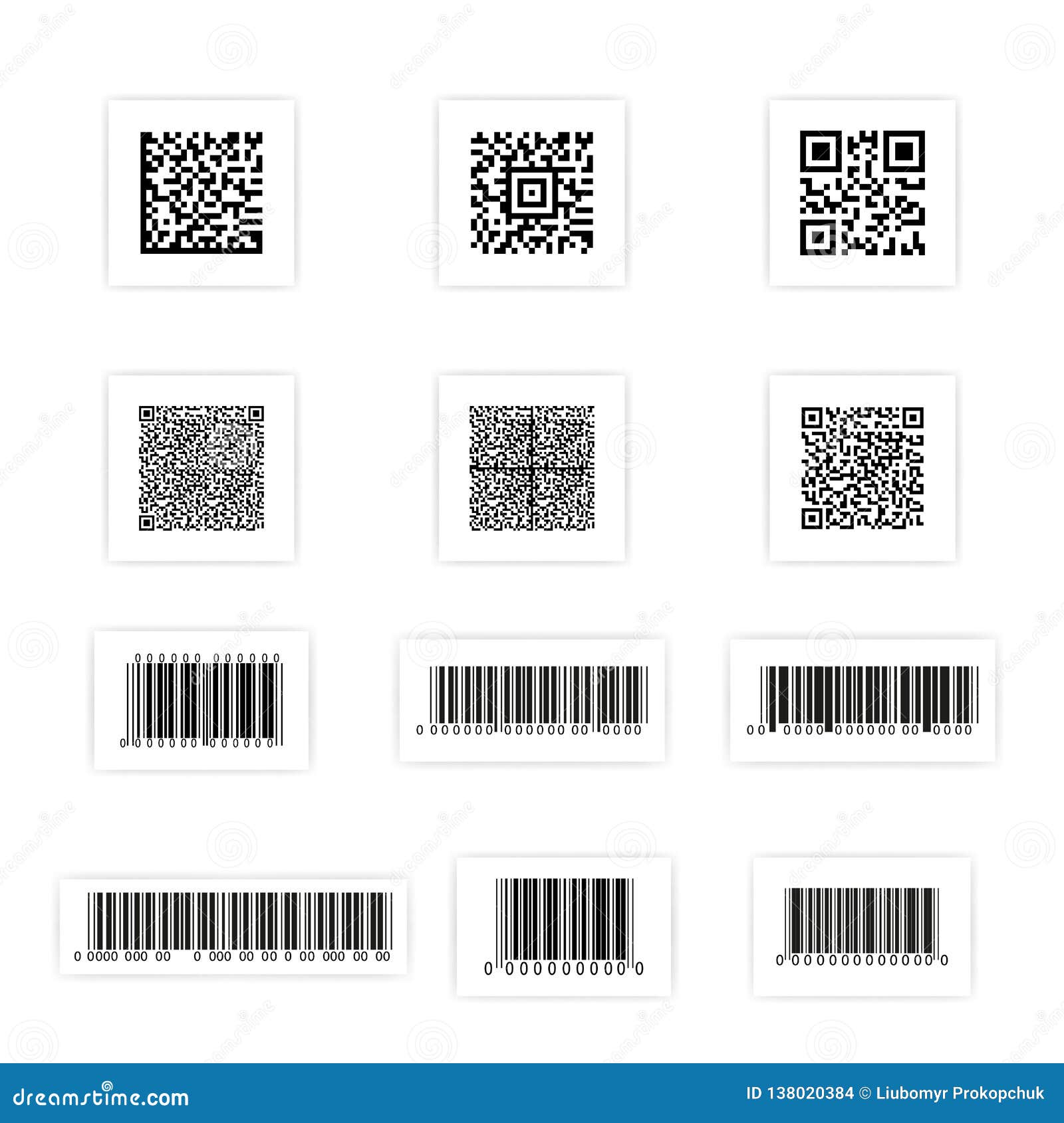 Barcode sticker set stock illustration. Illustration of digital - 138020384