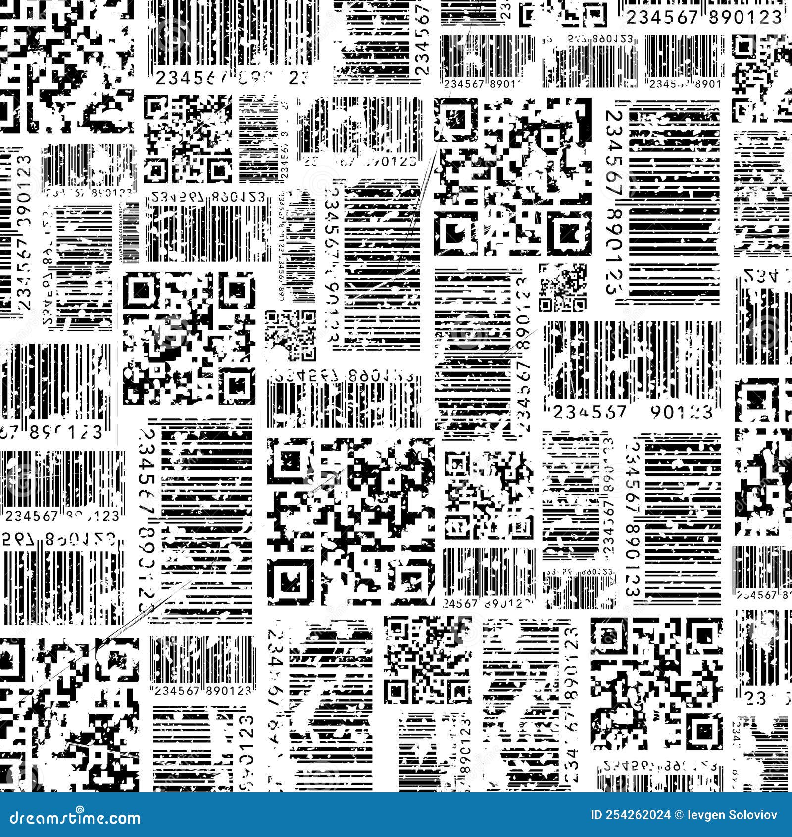 Barcode Style Pattern Grunge Wallpaper Stock Vector - Illustration of ...