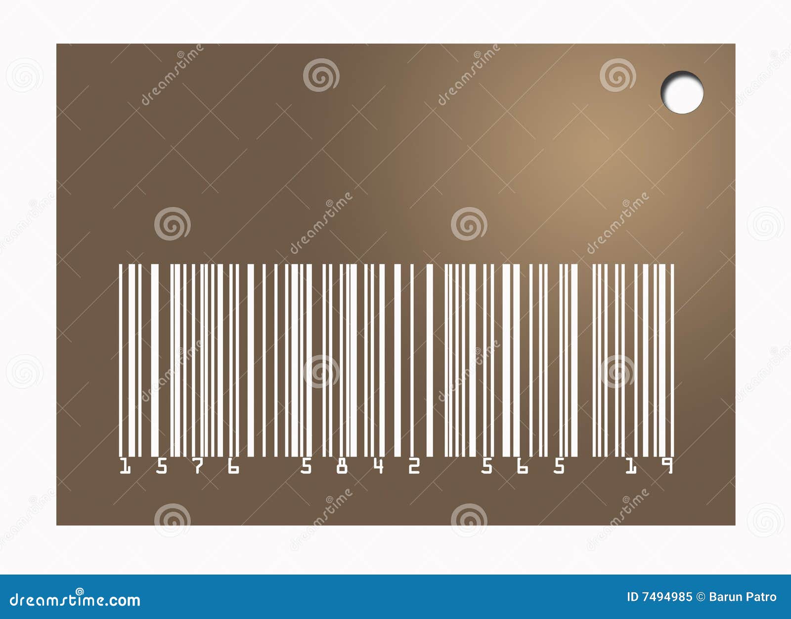 Barcode Tag stock illustration. Illustration of barcode - 7494985