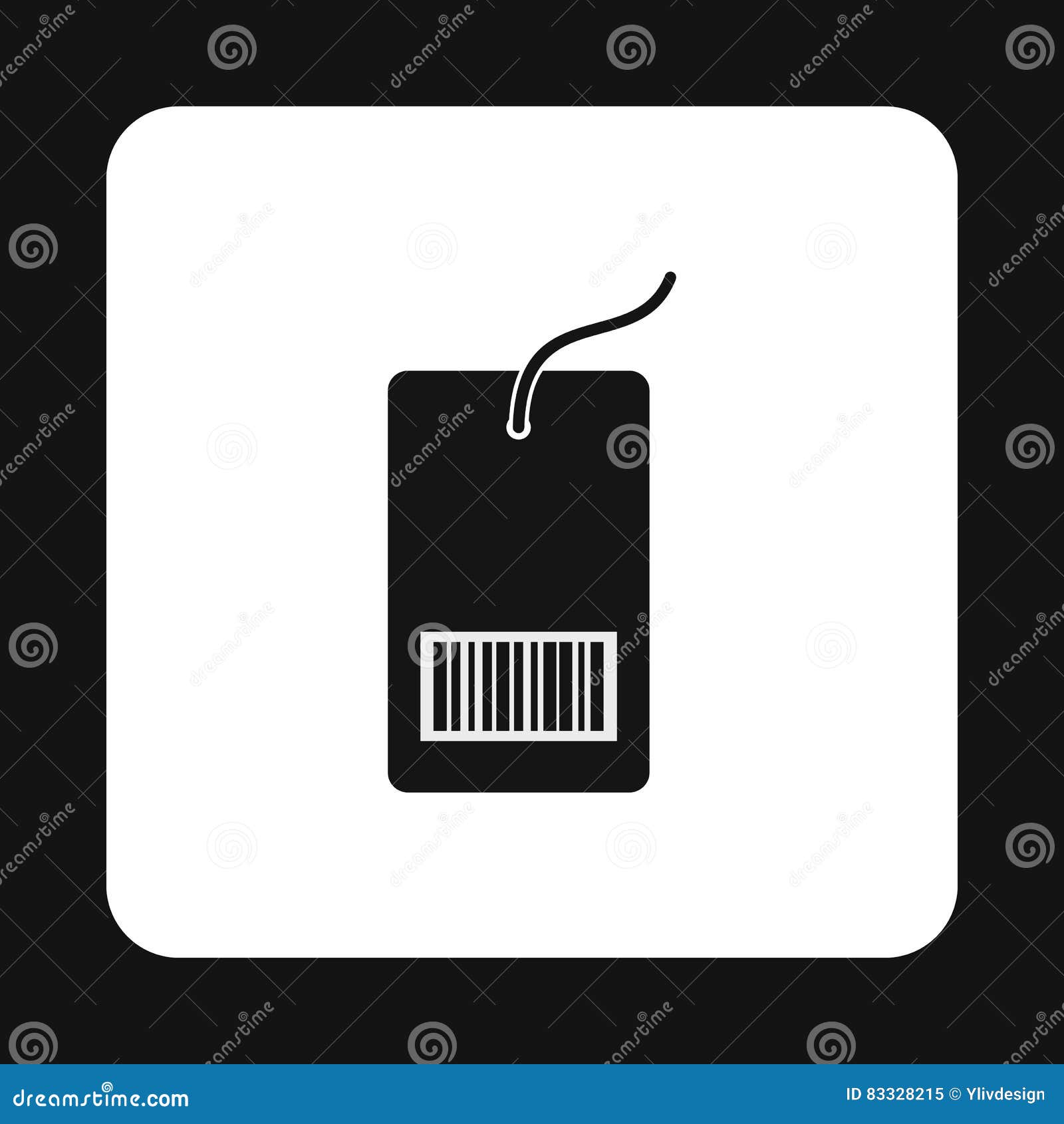 Barcode Tag Icon, Simple Style Stock Vector - Illustration of scanning ...