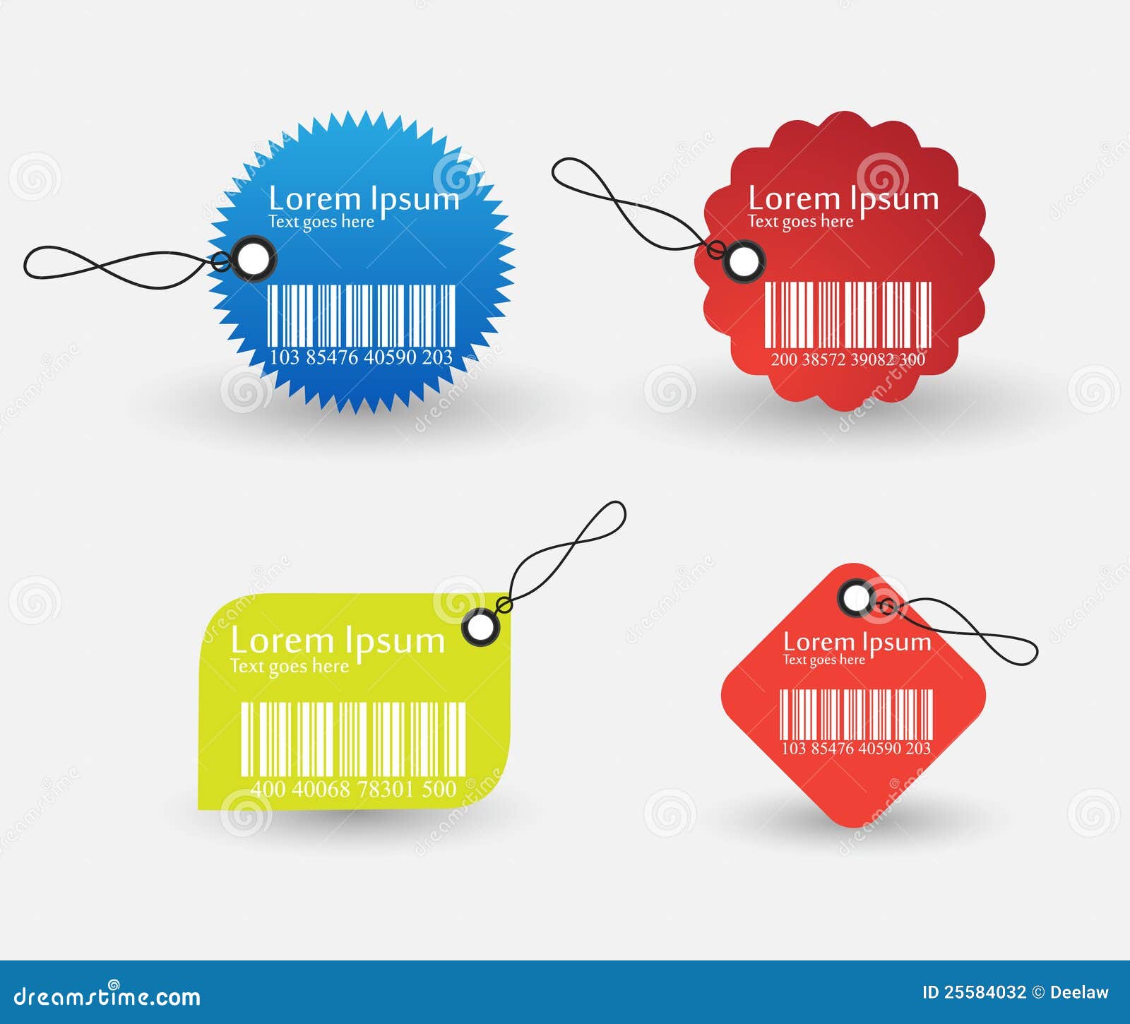 Barcode tag set stock vector. Illustration of sale, company - 25584032