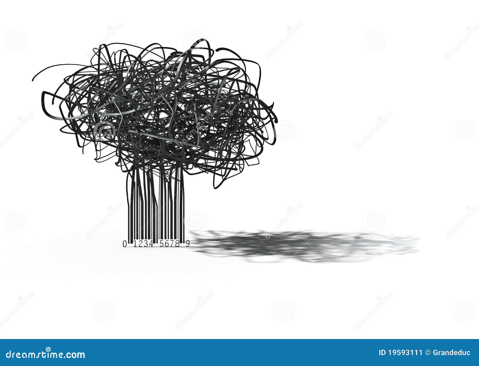 Barcode tree stock illustration. Illustration of white - 19593111