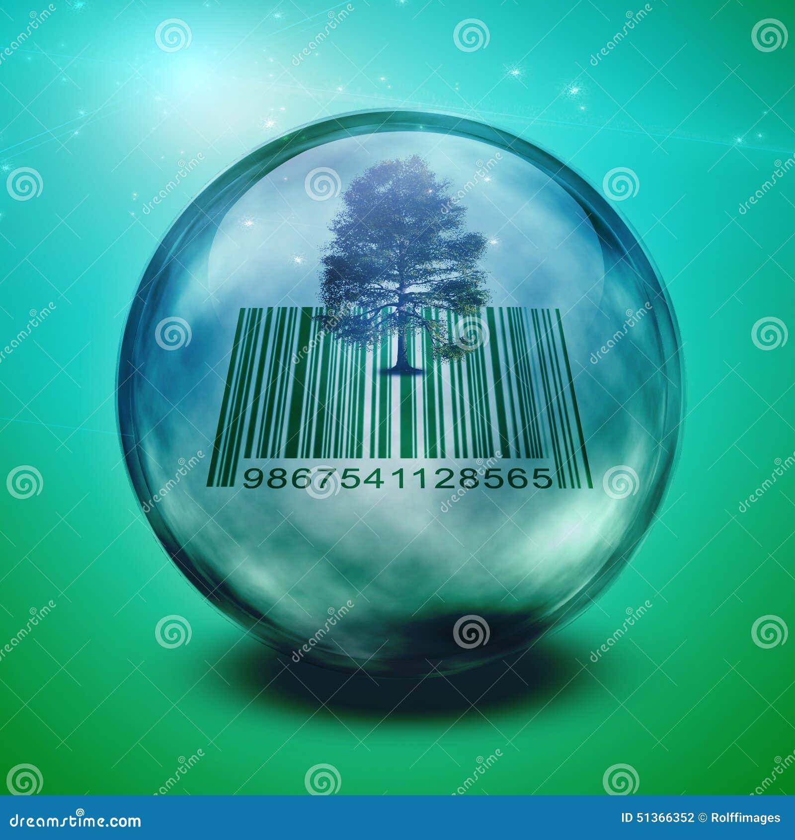 Barcode Enclosed In Glass Sphere Stock Photography | CartoonDealer.com ...