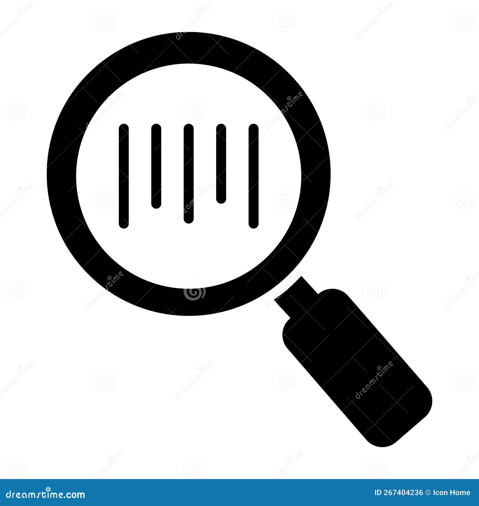 Barcode Under Magnifier Showing Concept of Barcode Scanning Stock ...