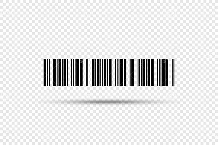 Barcode - Vector Icon. Bar Code on Transparent Background Stock Vector ...