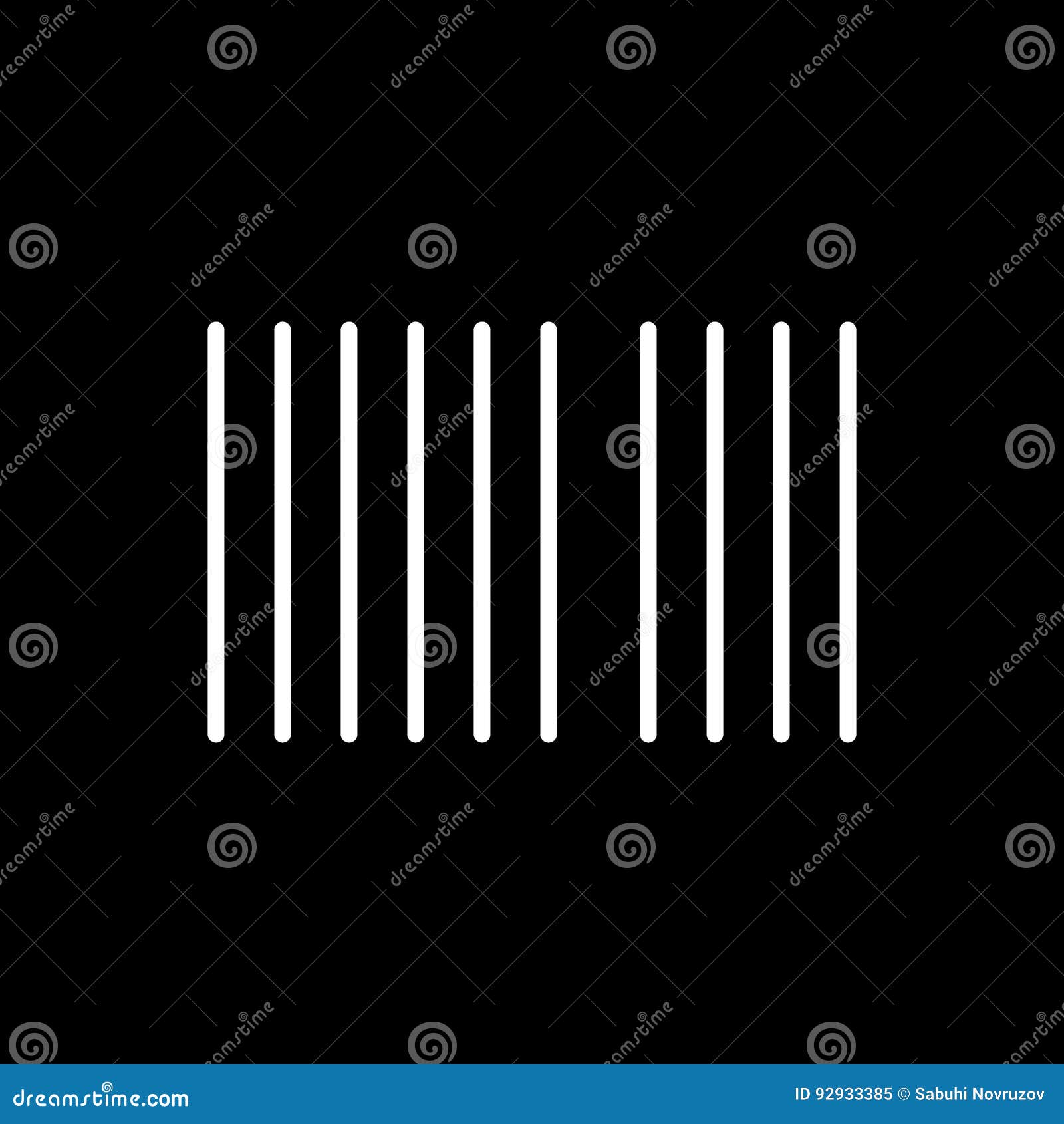 Barcode Vector Icon. Black and White Barcode Illustration. Outline ...