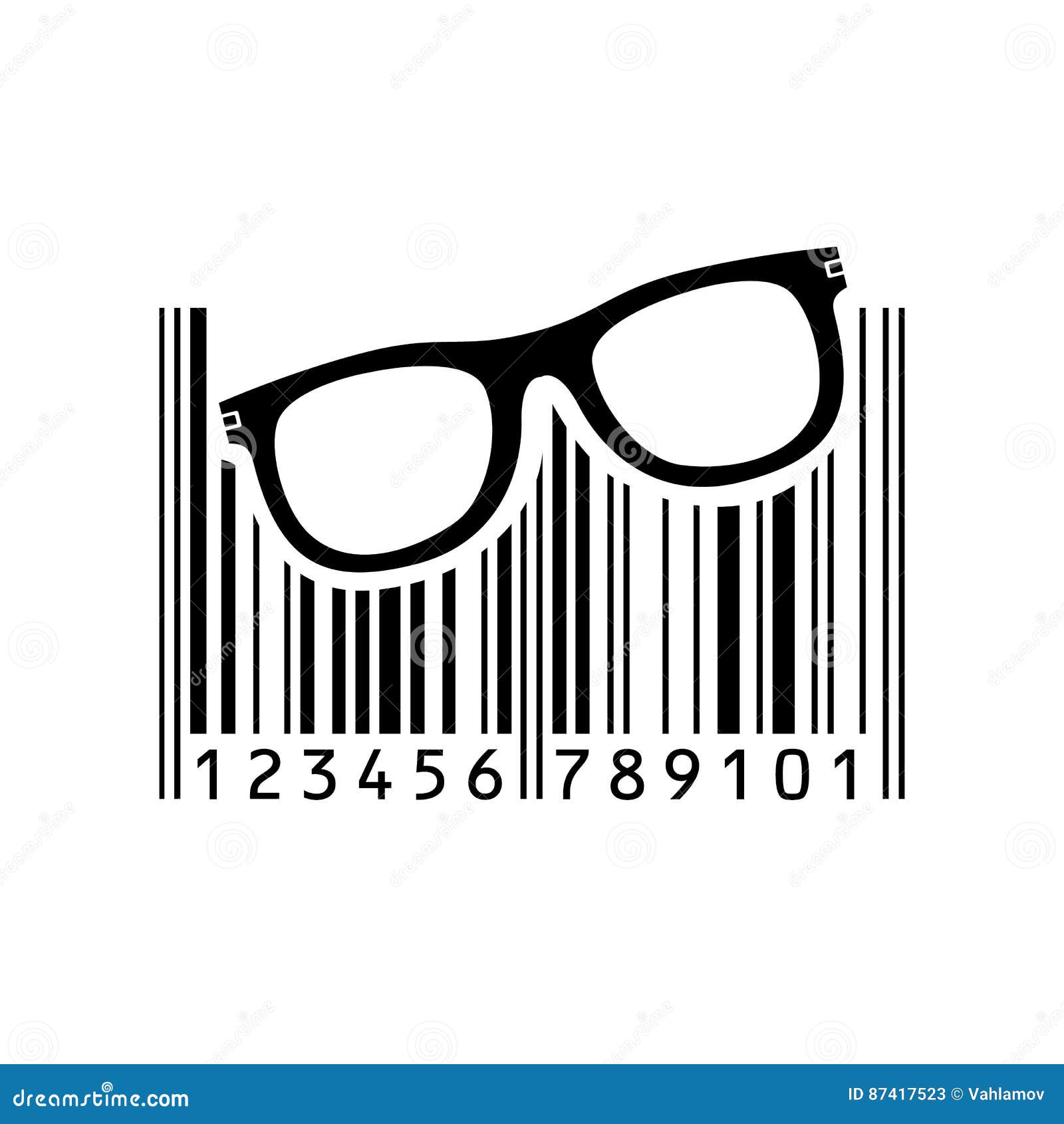 Barcode. Vector Illustration. Stock Vector - Illustration of glasses ...