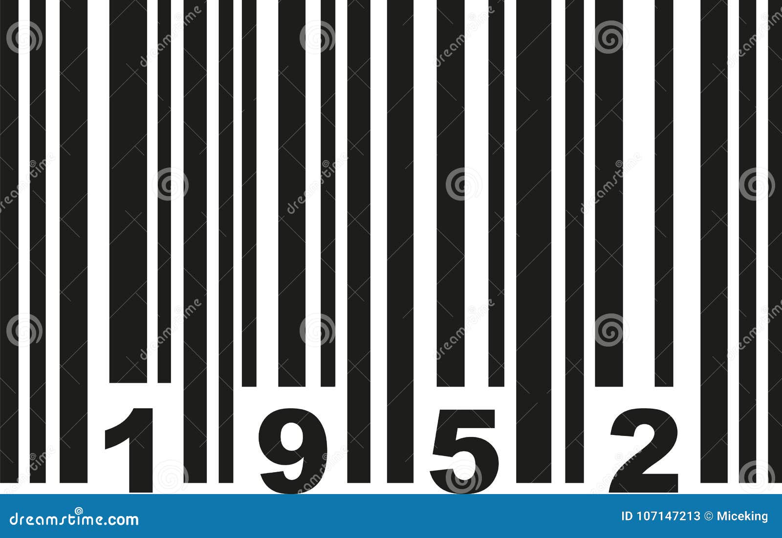 Barcode 1952 vector vector stock vector. Illustration of numeric ...