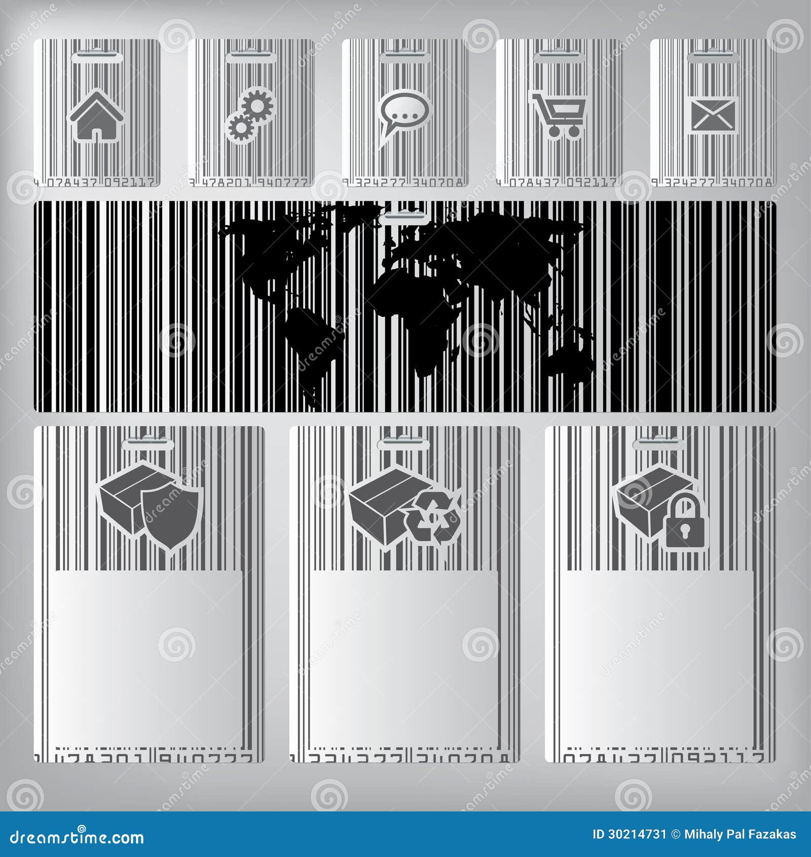 Barcode Website Template Design Stock Vector - Illustration of product ...