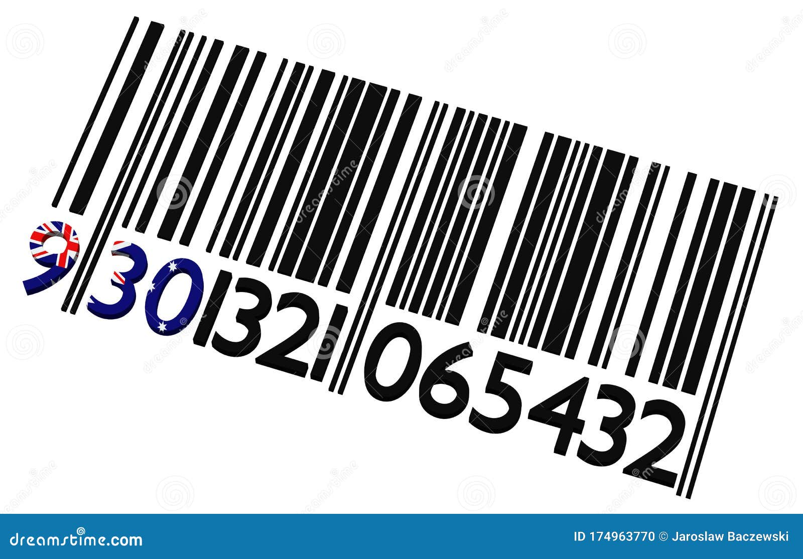 BarCodeAustralia stock illustration. Illustration of drawing - 174963770
