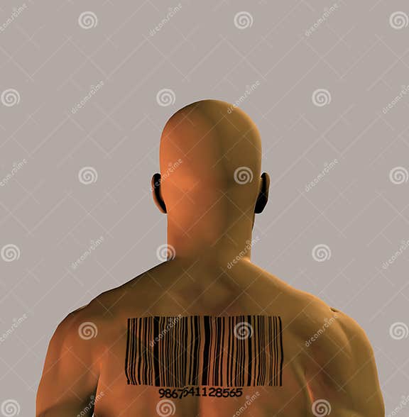 Barcoded Man stock illustration. Illustration of future - 1174402