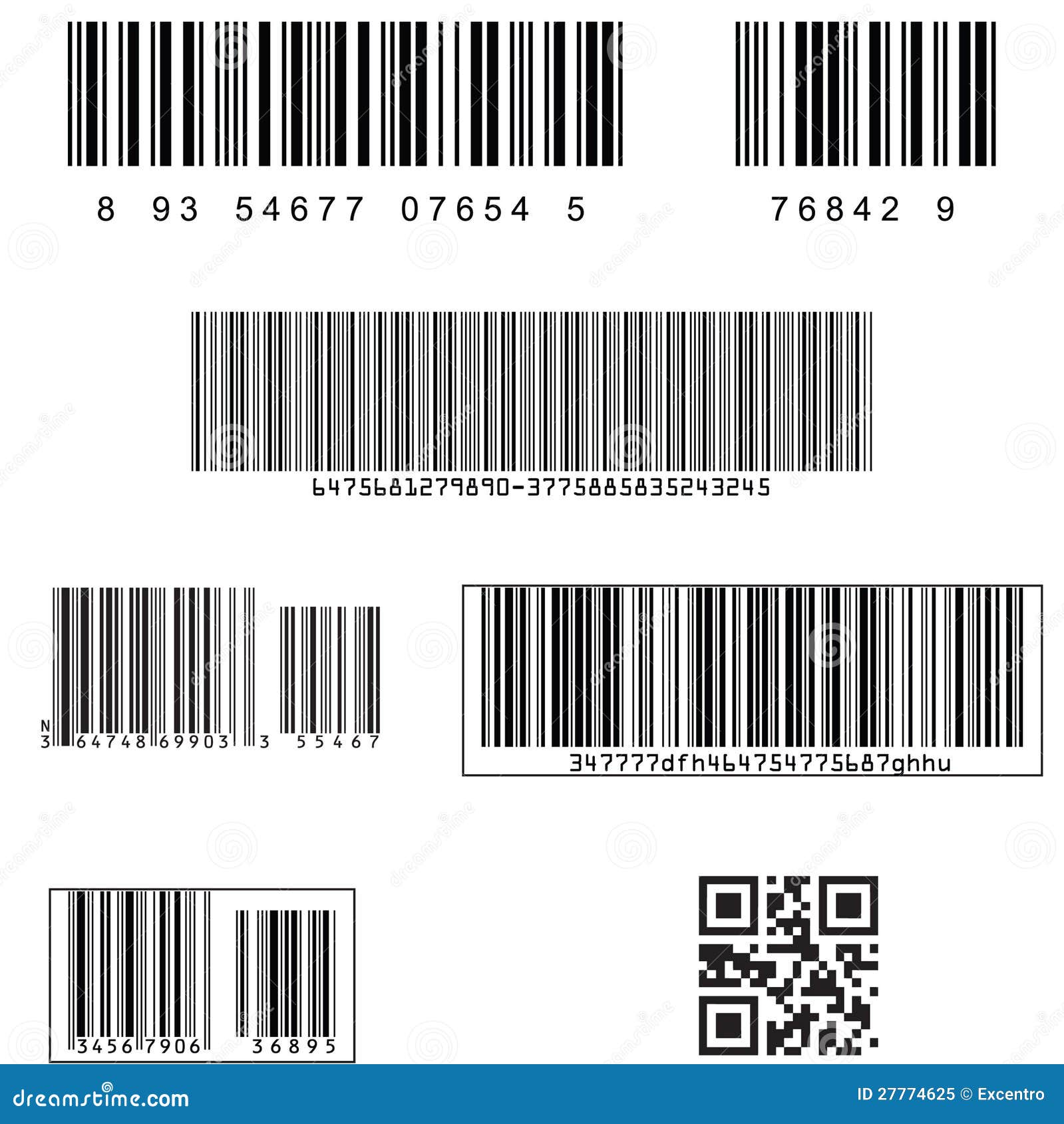 Shipping Barcode Sticker Label Template. Vector Illustration ...
