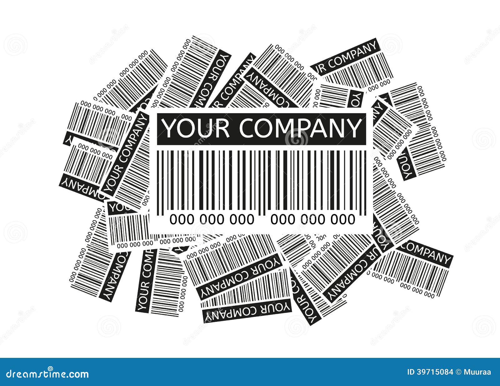 Barcodes Vector Set. Flat Vector Illustration In Black On White ...