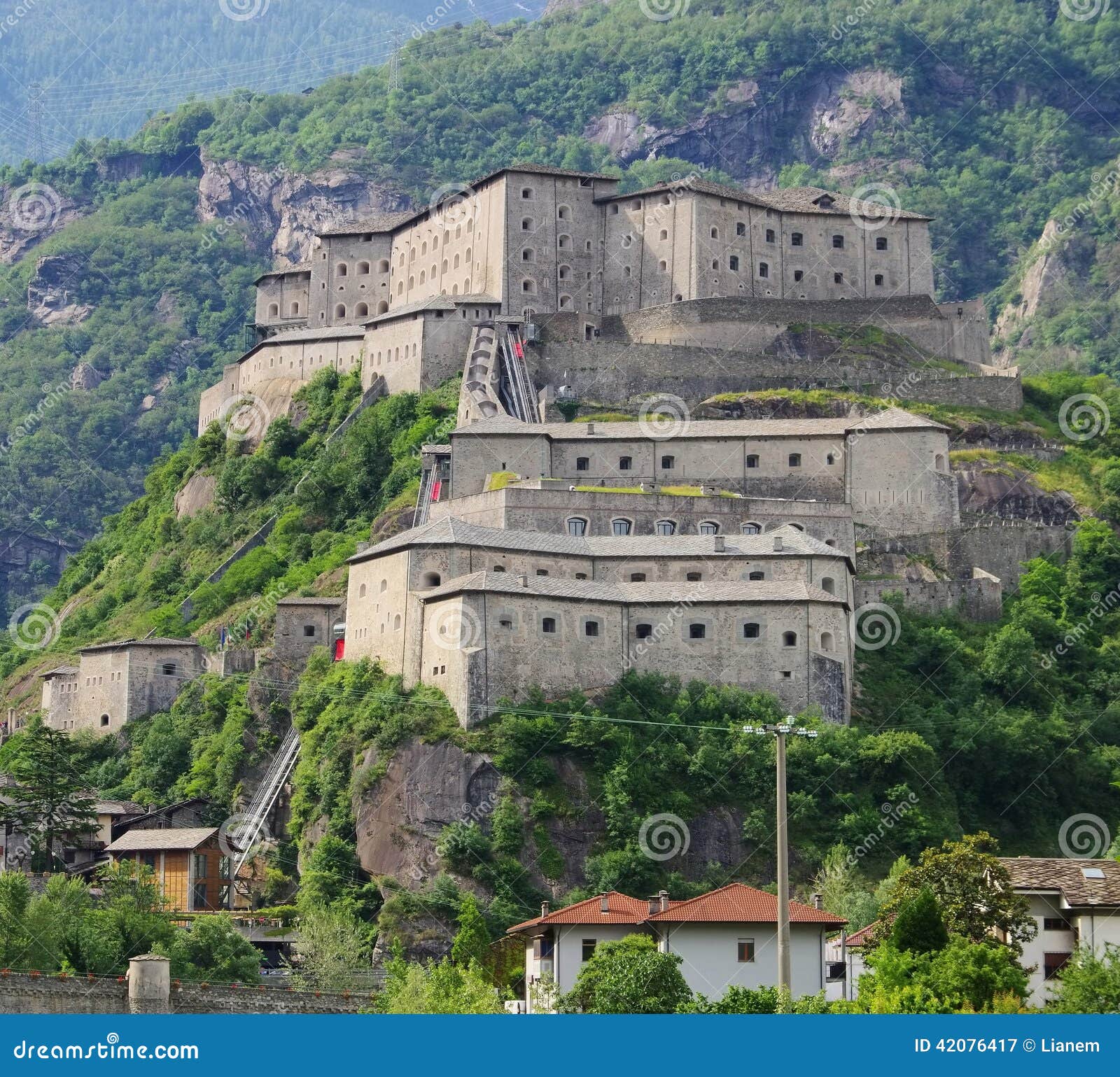 Bard stock image. Image of aosta, bard, italy, ancient - 42076417