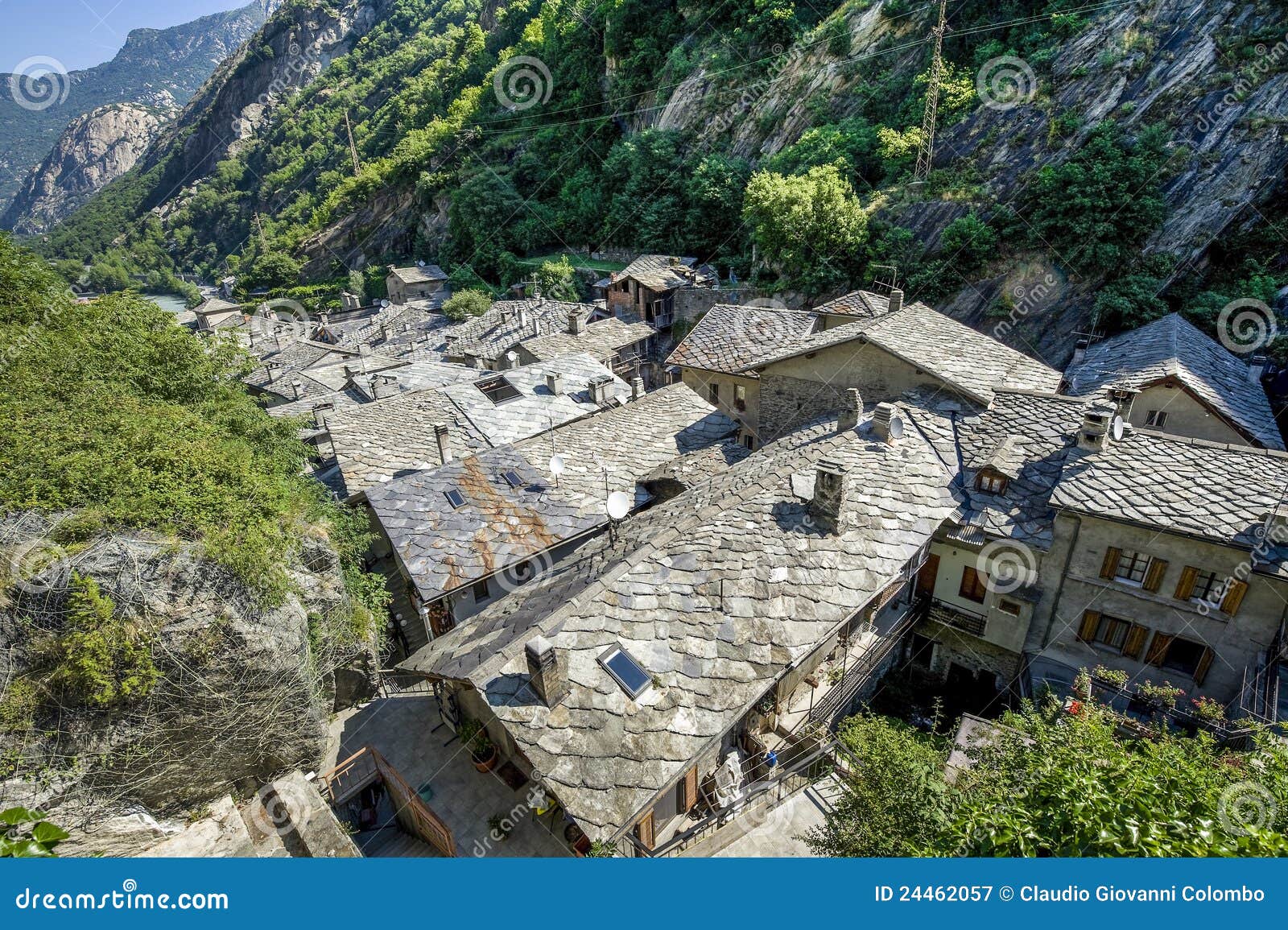 Bard - Medieval village stock image. Image of mountain - 24462057