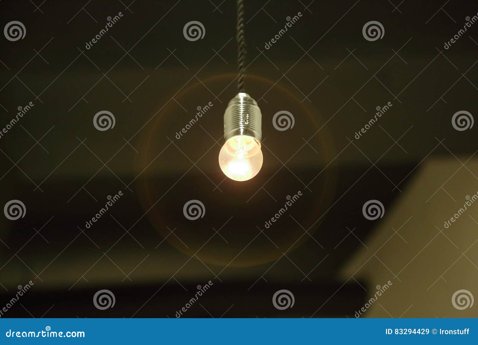 Bare bulb on a wire stock image. Image of domestic, house - 83294429