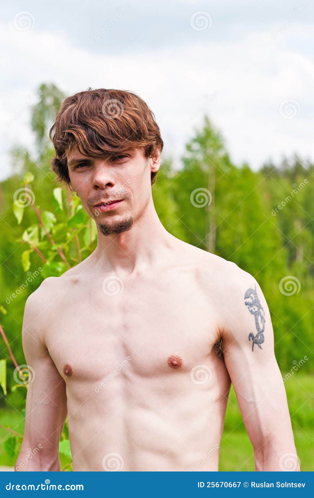 Bare-chested man stock image. Image of strong, handsome - 25670667