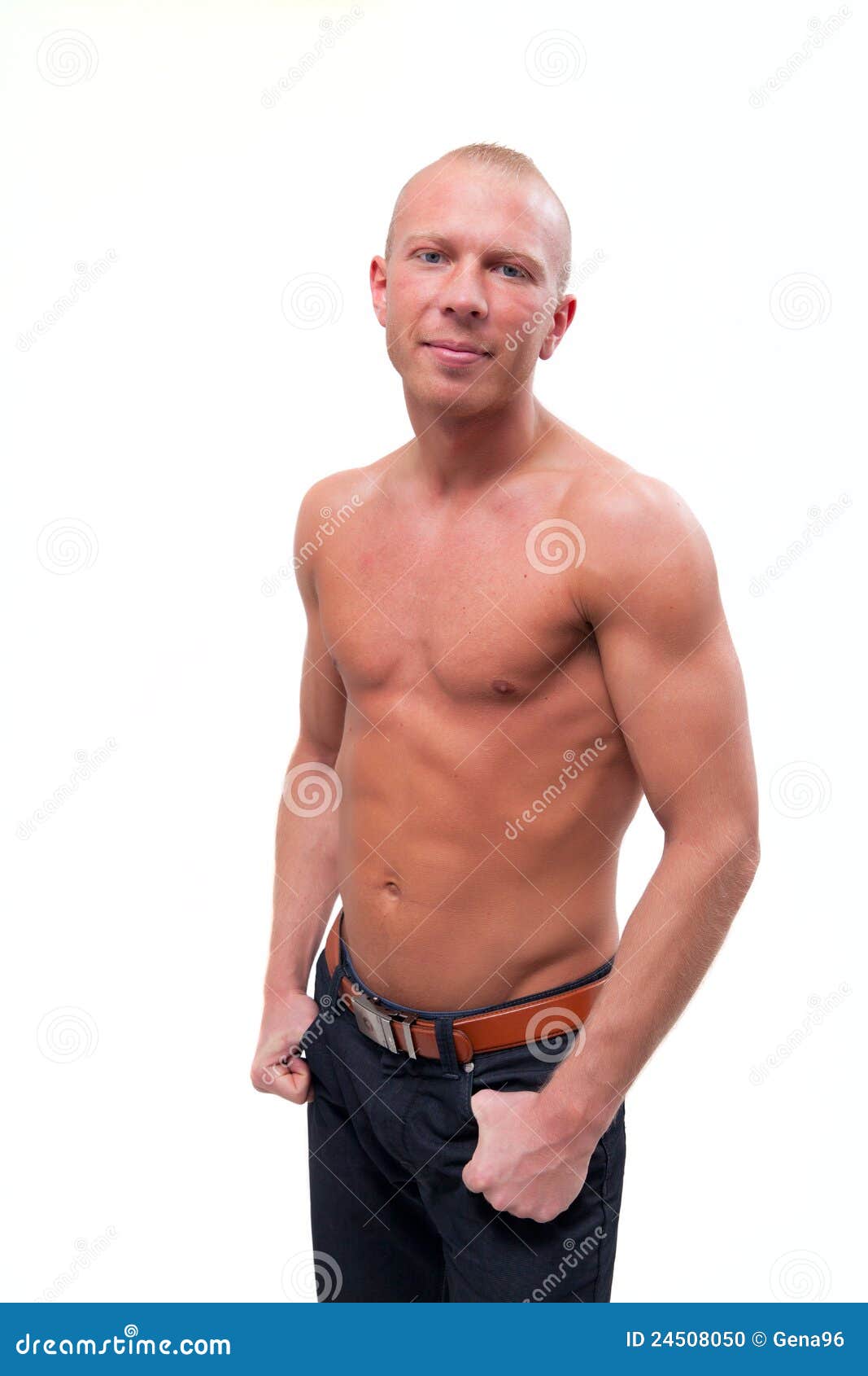 Bare Chested Young Man stock photo. Image of healthy - 24508050