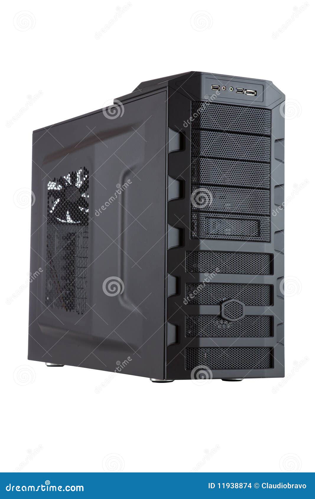 Bare computer case stock photo. Image of component, background - 11938874
