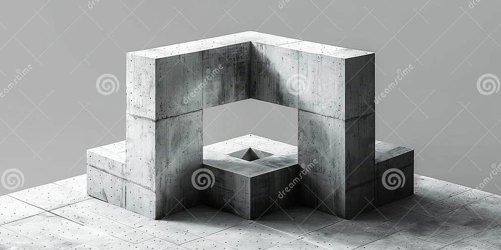 Bare Concrete Framing Structures - Abstract Architectural Construction ...