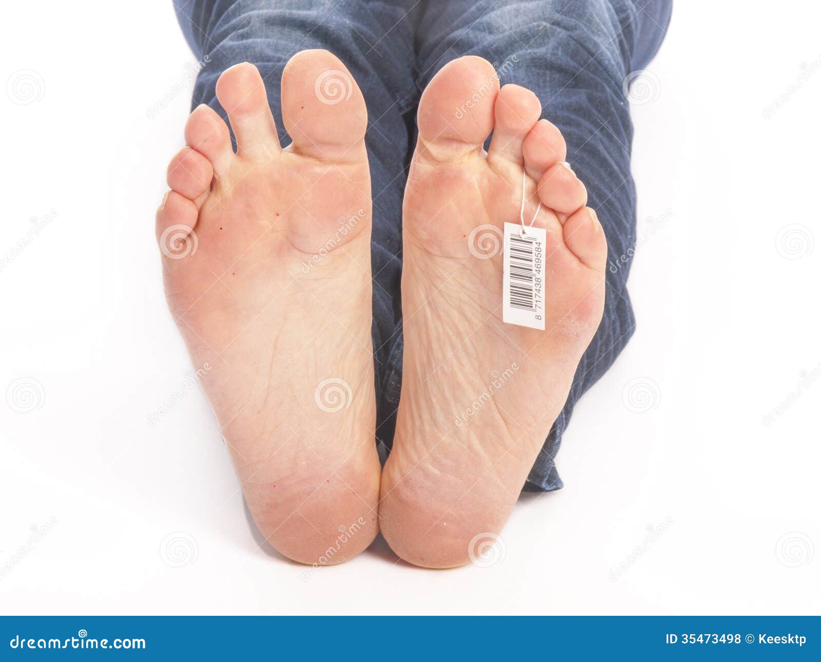 Bare Feet of a Dead Man in the Morgue Stock Photo - Image of ...