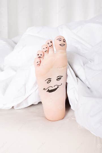 Bare Feet with Smiley Faces Stock Image - Image of humor, podiatry ...