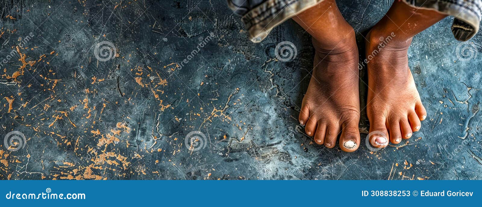 Bare Feet on Textured Ground, a Study of Contrast and Texture Stock ...