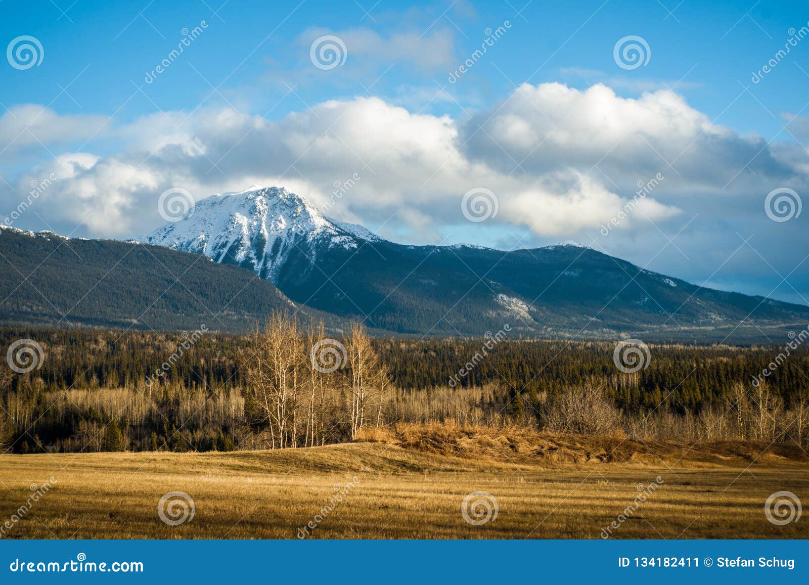 Mountains, Long Shadows, Clouds and Blue Sky Stock Image - Image of ...