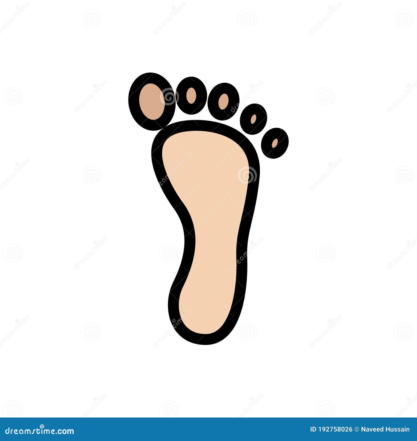 Pixel Art Of The Bare Footstep Logo. Vector Illustration ...