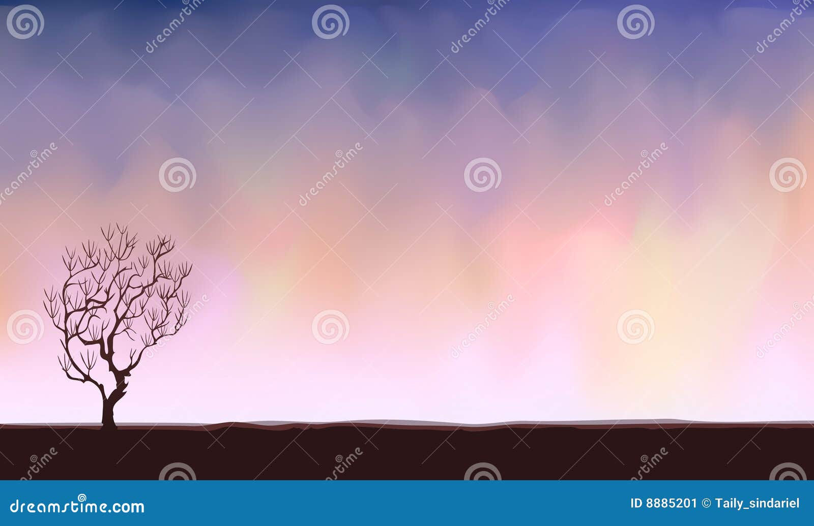 Lone Tree Illustration Royalty-Free Stock Photography | CartoonDealer ...